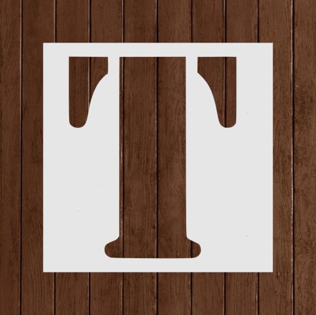 Letter T Stencil | Bold Uppercase Alphabet Stencil for Crafts, Walls ...