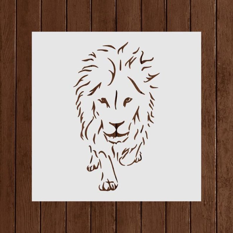 Lion Stencil, Reusable Lion Stencil, DIY Craft Stencil, Large Lion ...