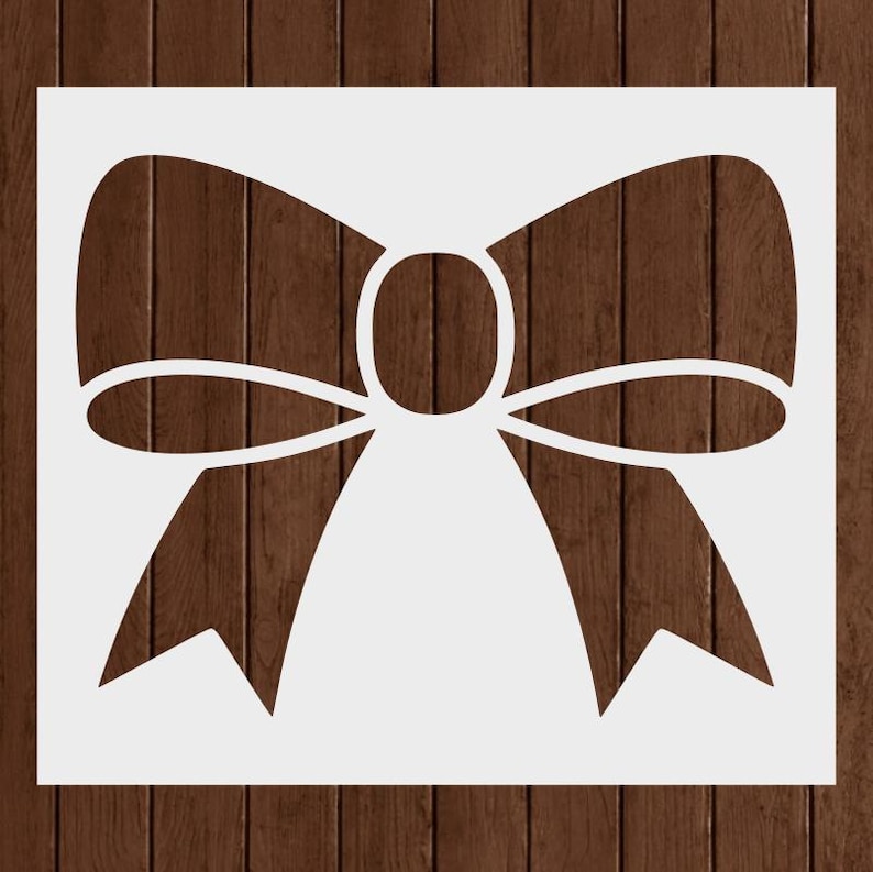 Bow Stencil, Reusable Bow Stencil, DIY Craft Stencil, Large Bow Stencil ...