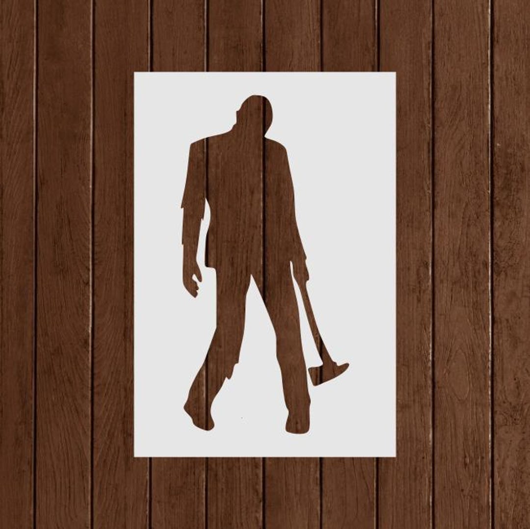 Zombie Stencil, Reusable Zombie Stencil, DIY Craft Stencil, Large ...