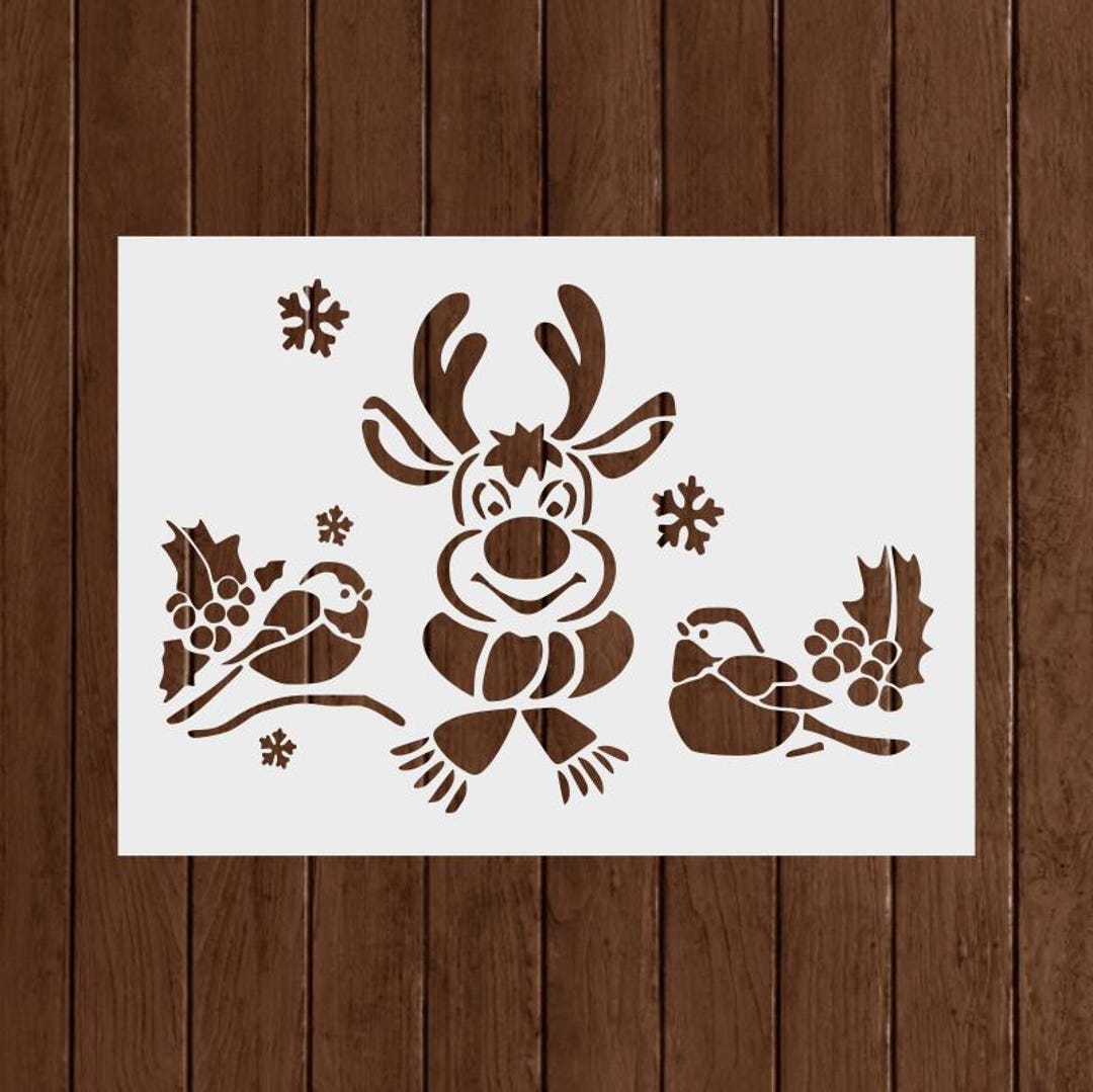 Rudolph Stencil, Reusable Rudolph Stencil, Art Stencil, DIY Craft ...