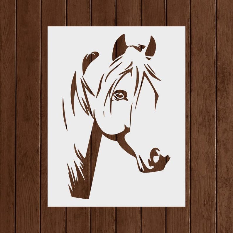 Horse Stencil - Reusable Horse Stencil - DIY Craft Stencil, Large Horse ...
