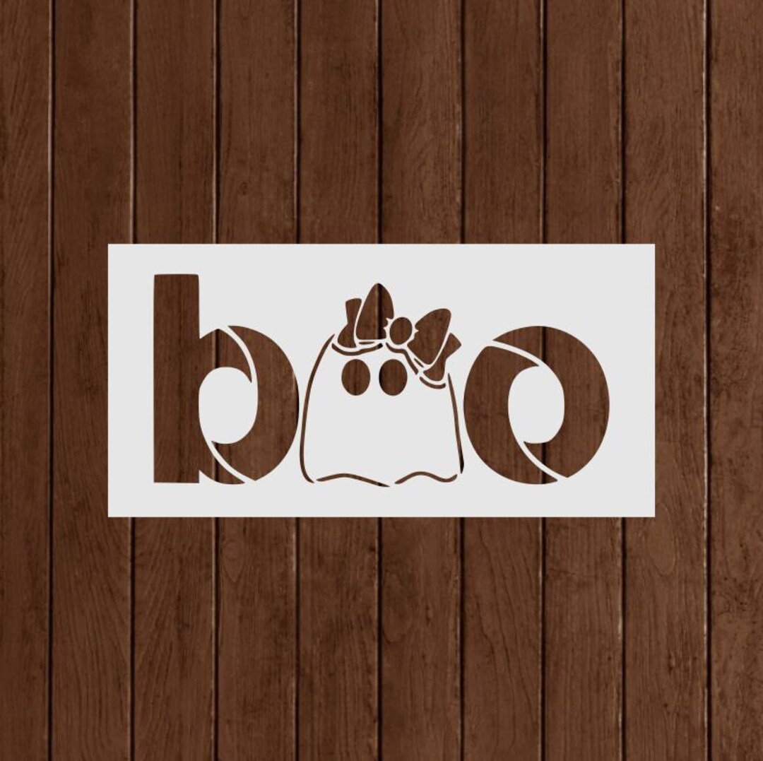 Girl Boo Halloween Stencil - Halloween Stencils for Crafts, Halloween ...