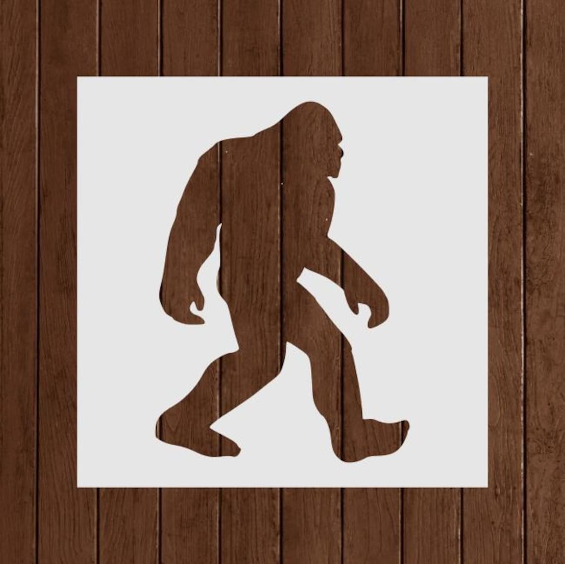 Bigfoot Sasquatch Stencil | Cryptid Stencil for DIY Crafts, Hiking ...