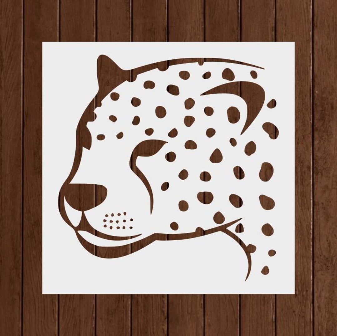 Cheetah Stencil, Reusable Cheetah Stencil, DIY Craft Stencil, Cheetah ...
