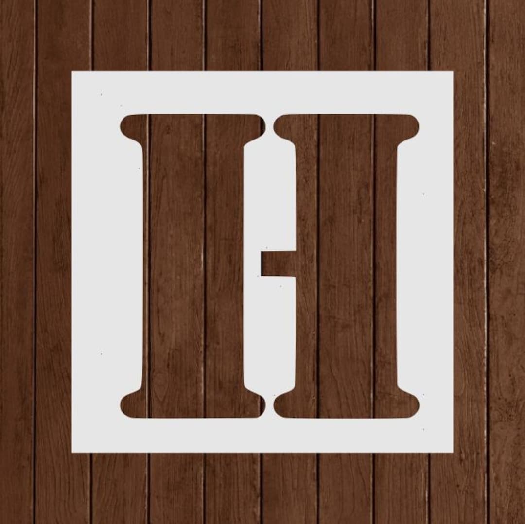 Letter H Stencil | Bold Uppercase Alphabet Stencil for Crafts, Walls ...