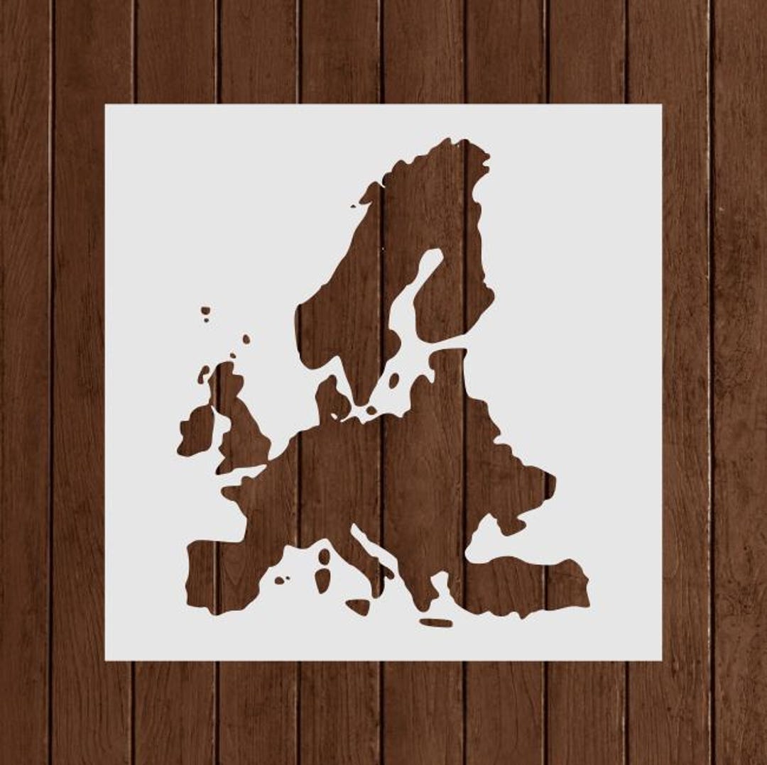 Europe Map Stencil | European Continent Outline Stencil for Crafts ...