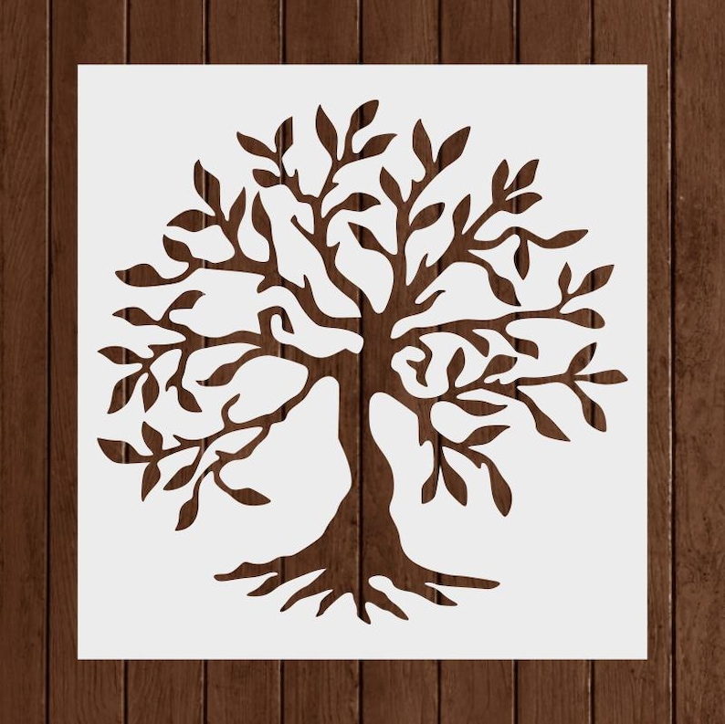 Tree of Life Stencil, Reusable Tree Stencil, Art Stencil, DIY Craft Stencil, Large Tree Stencil ...