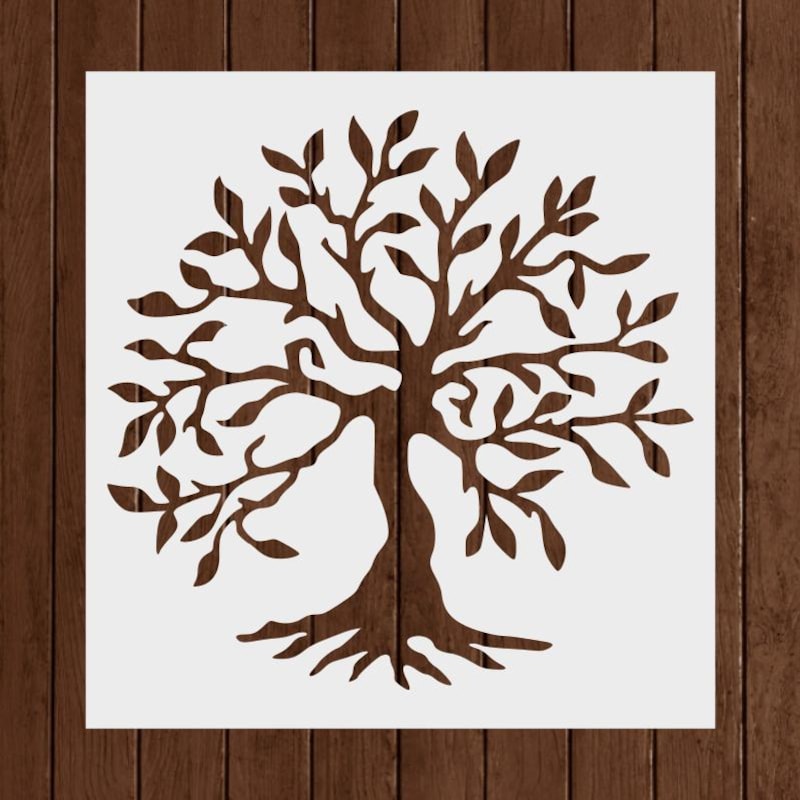 Large Tree Stencil - Etsy