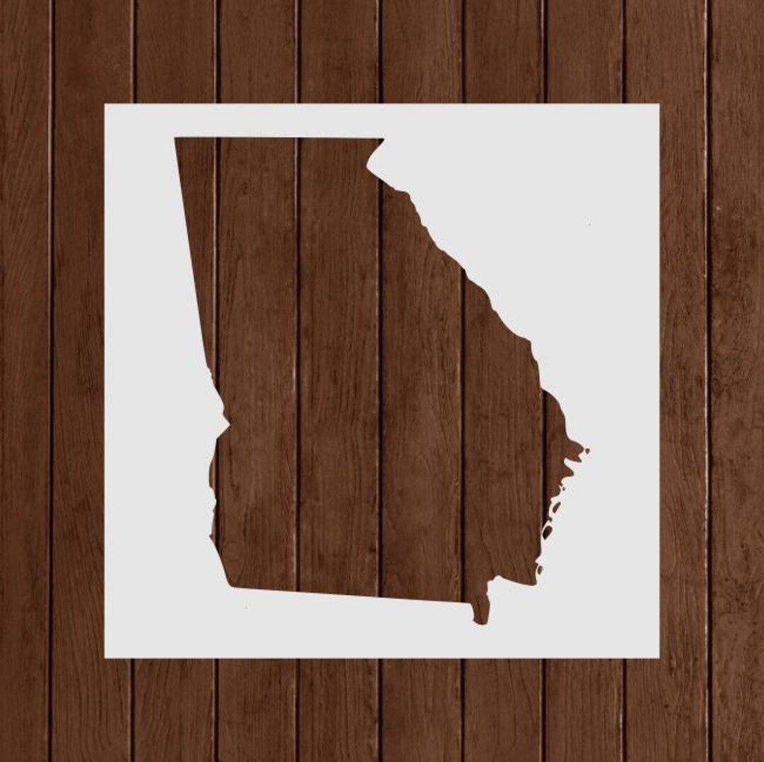 Georgia State Stencil Template | Reusable Mylar USA Map Outline for DIY ...