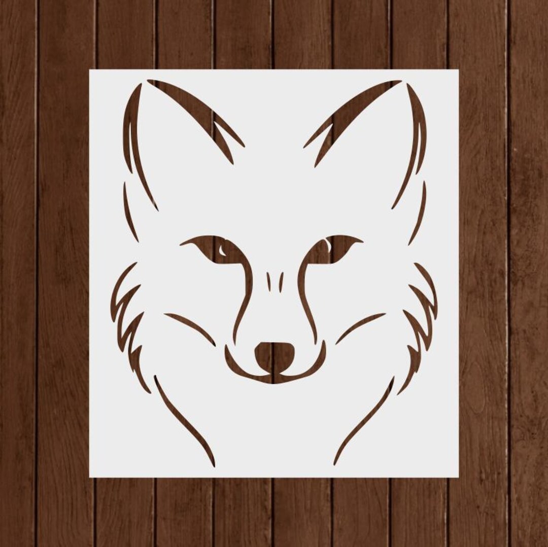 Fox Head Stencil - Reusable Fox Head Stencil - Art Stencil - DIY Craft ...