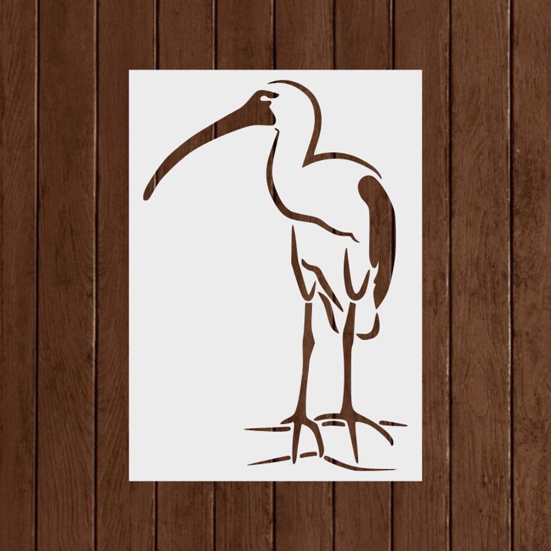 Bird Ibis Stencil - Reusable Bird Ibis Stencil - Art Stencil - DIY ...