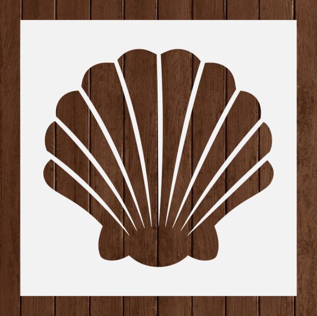 Seashell Stencil Reusable Mylar Beach Shell Template For Diy Crafts