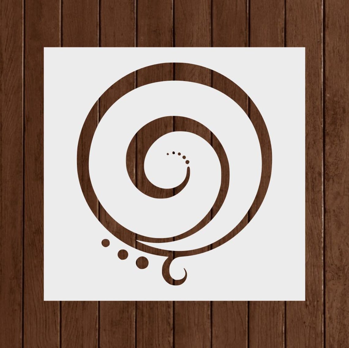 Tribal Spiral Stencil – Swirl Symbol Template for Painting, Laser ...
