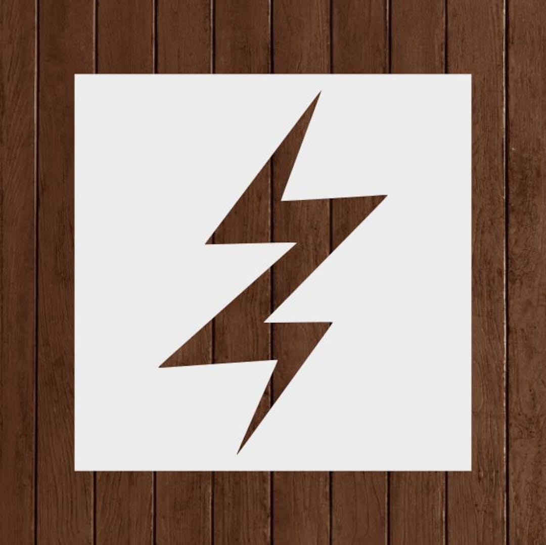 Lightning Bolt Stencil, Reusable Lightning Bolt Stencil, Art Stencil ...