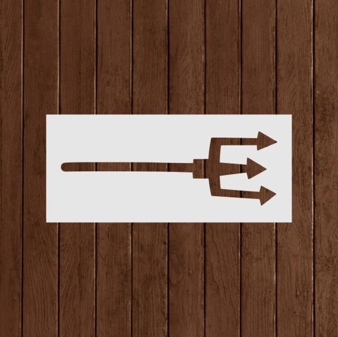 Devil's Pitchfork Stencil-reusable Pitchfork Stencil Art Stencil-diy ...