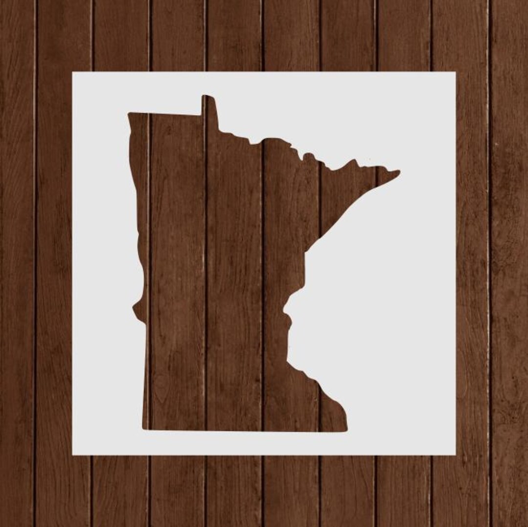 Minnesota State Stencil Template | Reusable Mylar USA Map Outline for ...