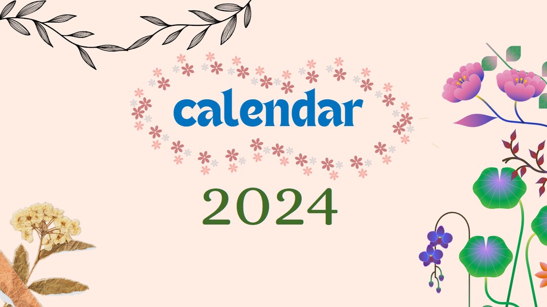 Digital Calendar - Etsy