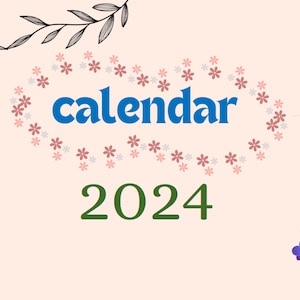 Digital Calendar - Etsy
