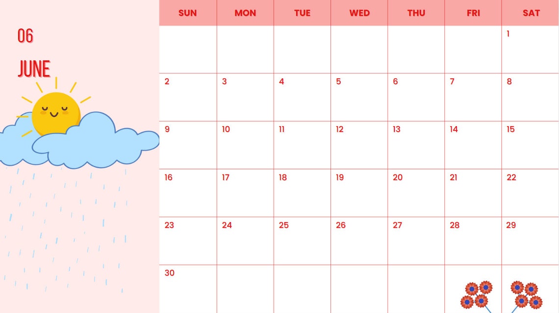 Digital Calendar - Etsy