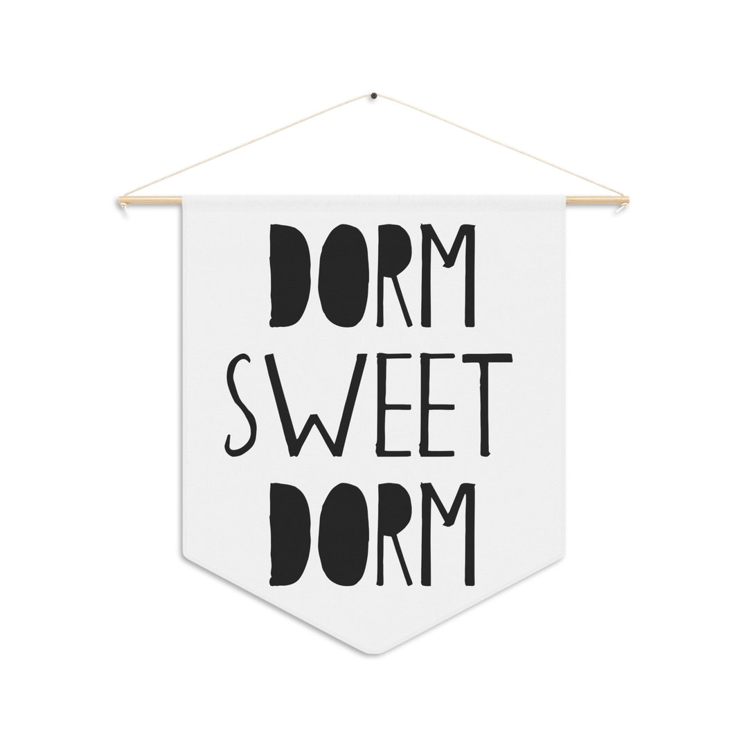 Dorm Decor for College Girls, Dorm Sweet Dorm Pennant Flag, Dorm ...