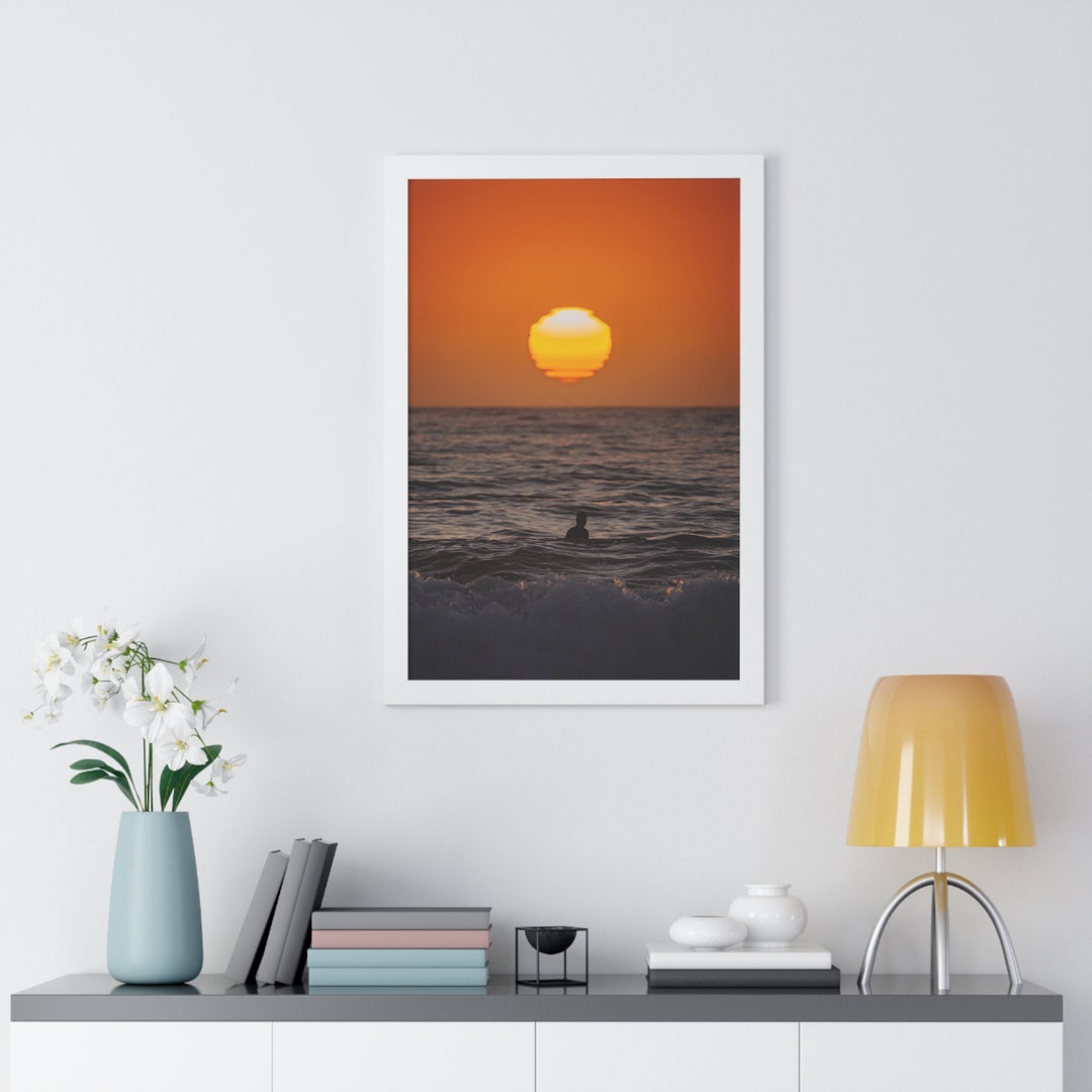 Surf and Sun II | Framed Surfing Wall Print | Ocean Art - Etsy