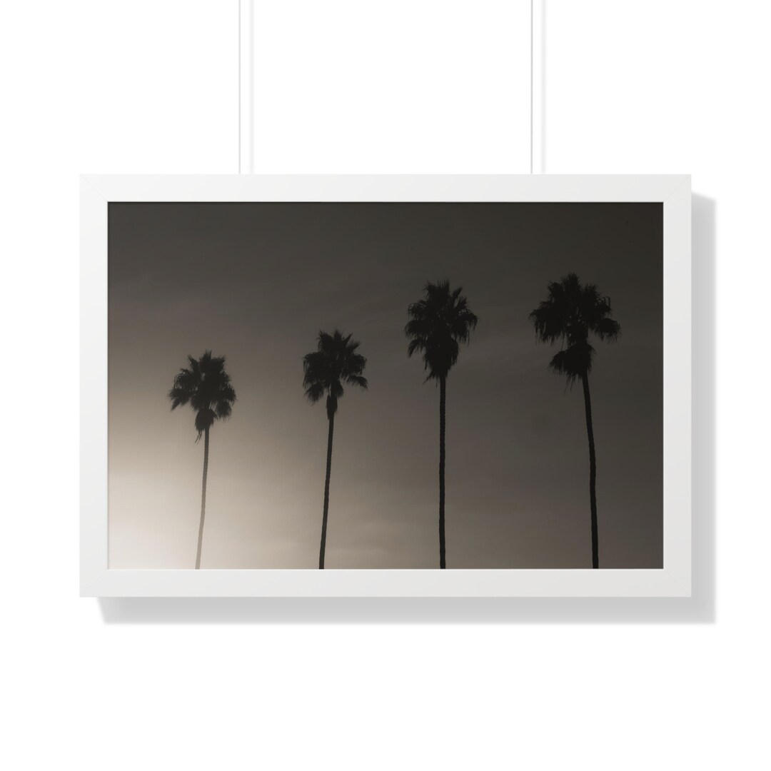 Palm Friends | Black White Palm Tree Wall Art - Etsy