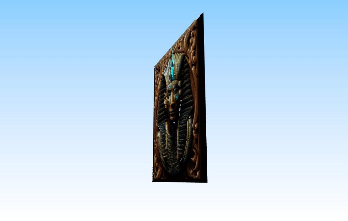 Egyptean Pharaoh 3D STL File, Cnc Router Relief, Ancient Egypt Wood ...