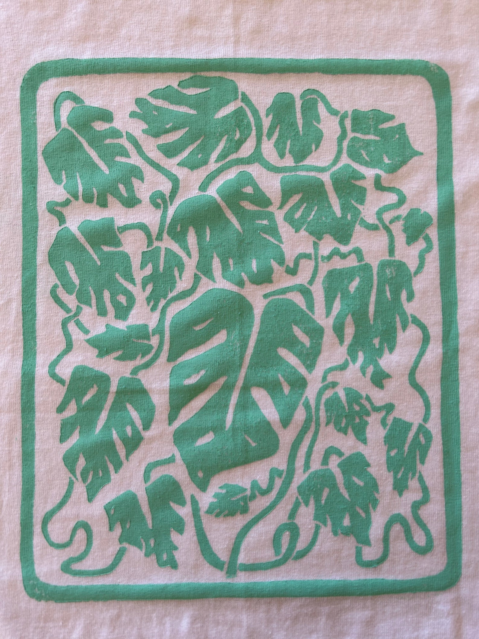 MONSTERA DELICIOSA Graphic Block Print Tee Linocut Plant Design Tshirt ...