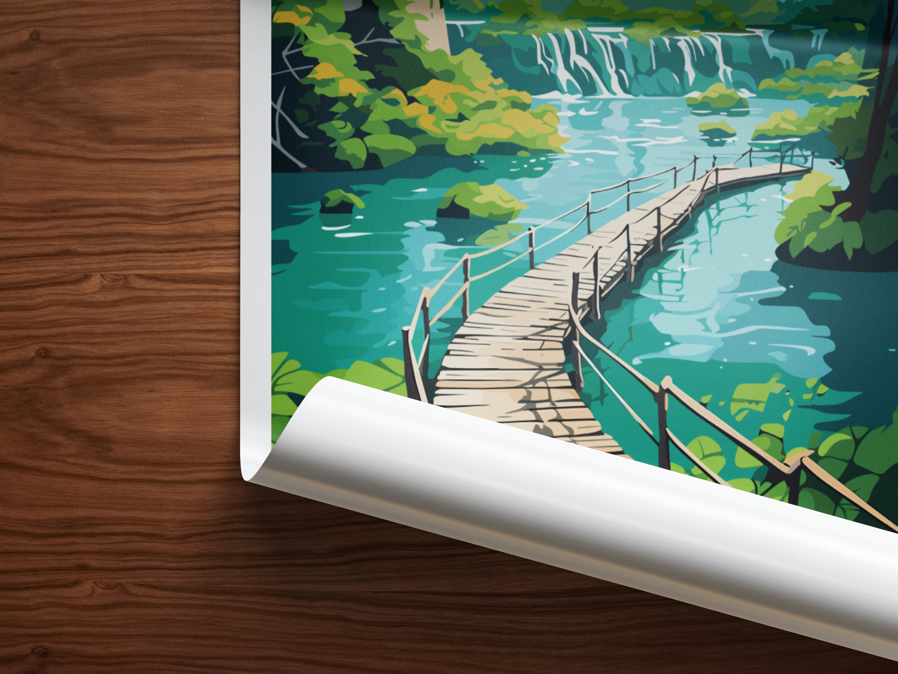 Plitvice Lake National Park Travel Print Plitvice Park Home Décor ...