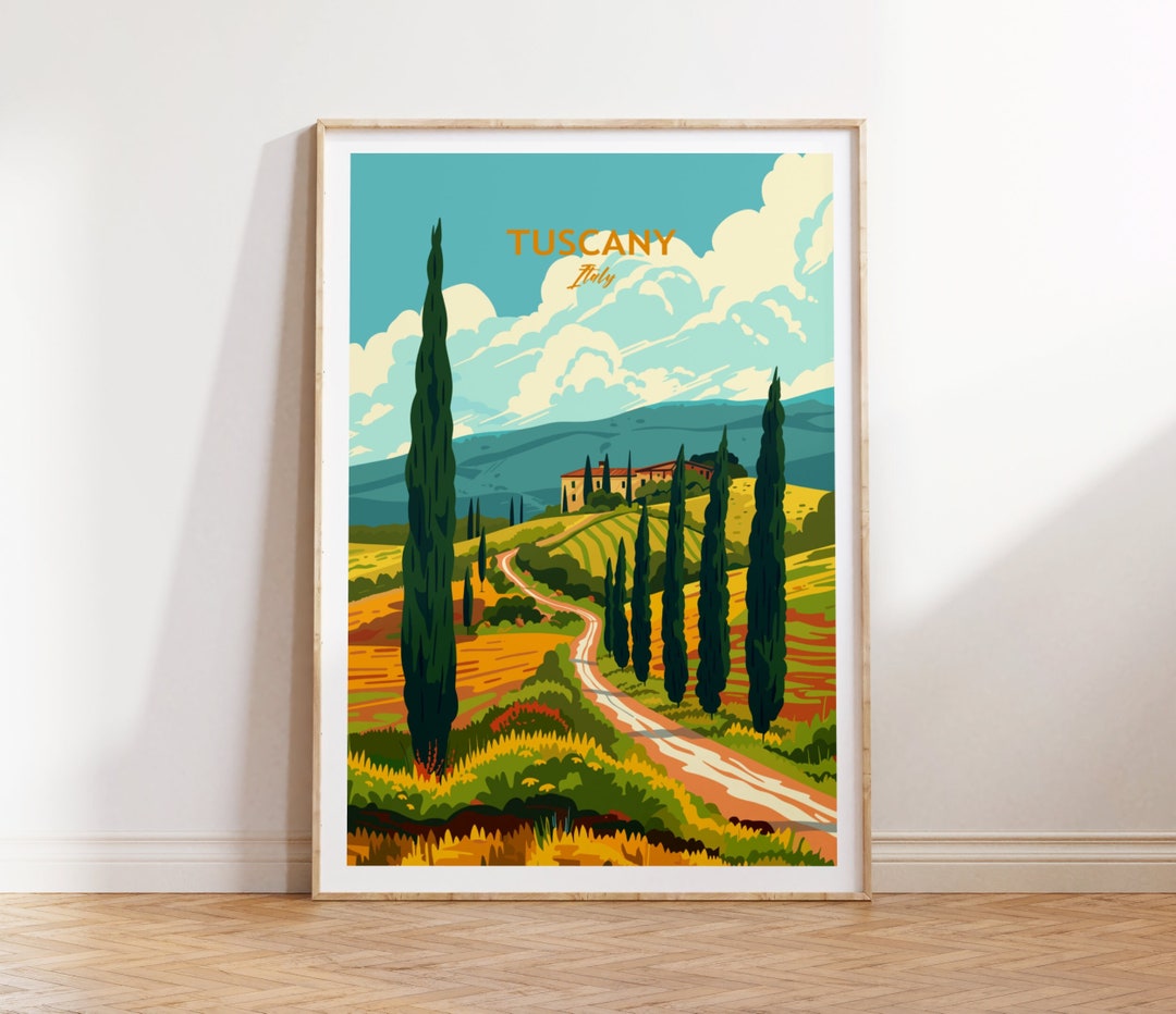 Tuscany Travel Print Wall Art Tuscany Italy Wall Hanging Home ...