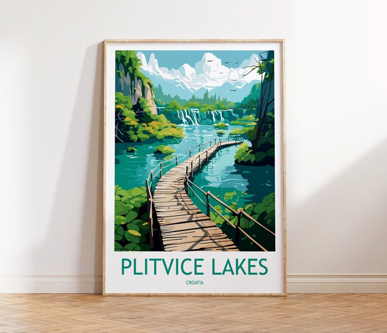 Plitvice Lake National Park Travel Print Plitvice Park Home Décor ...