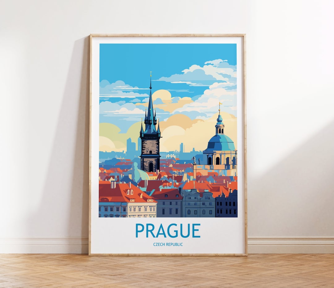 Prague Travel Print Wall Art Prague Wall Hanging Home Décor Prague Gift ...
