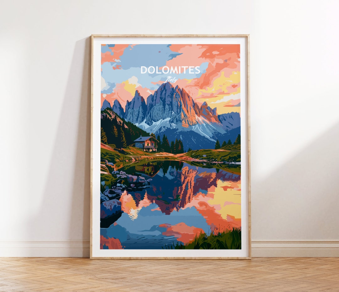 Dolomites Travel Print Dolomites Home Décor Dolomitic Alps Art Print ...