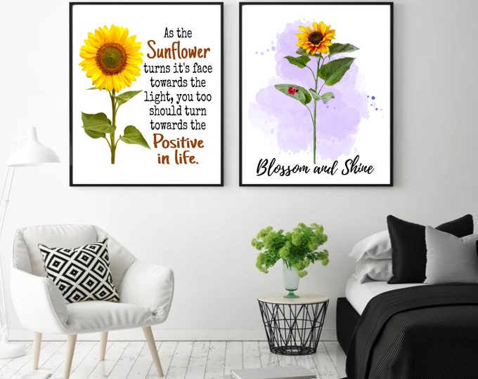 Advice From A Sunflower Sign / Be Like A Sunflower Print / Sunflower ...