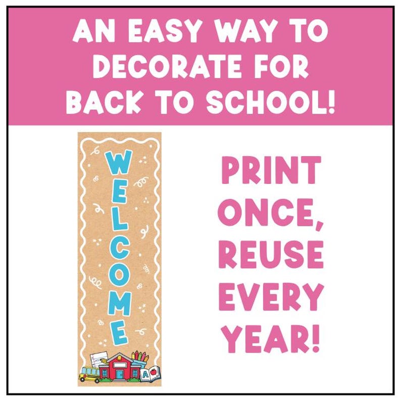 Welcome Back to School Printable Banner! - Etsy