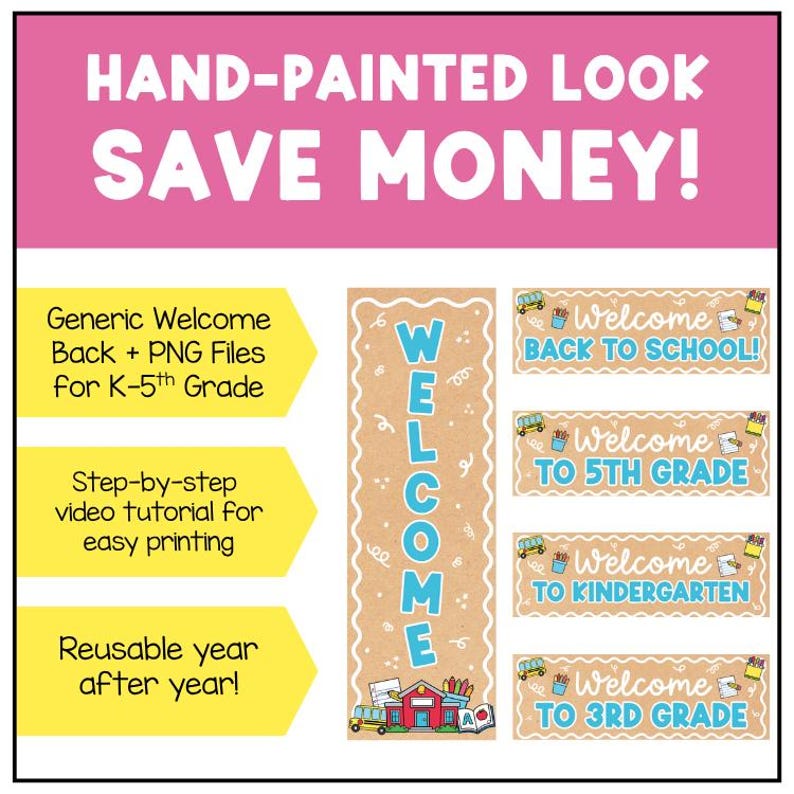 Welcome Back to School Printable Banner! - Etsy