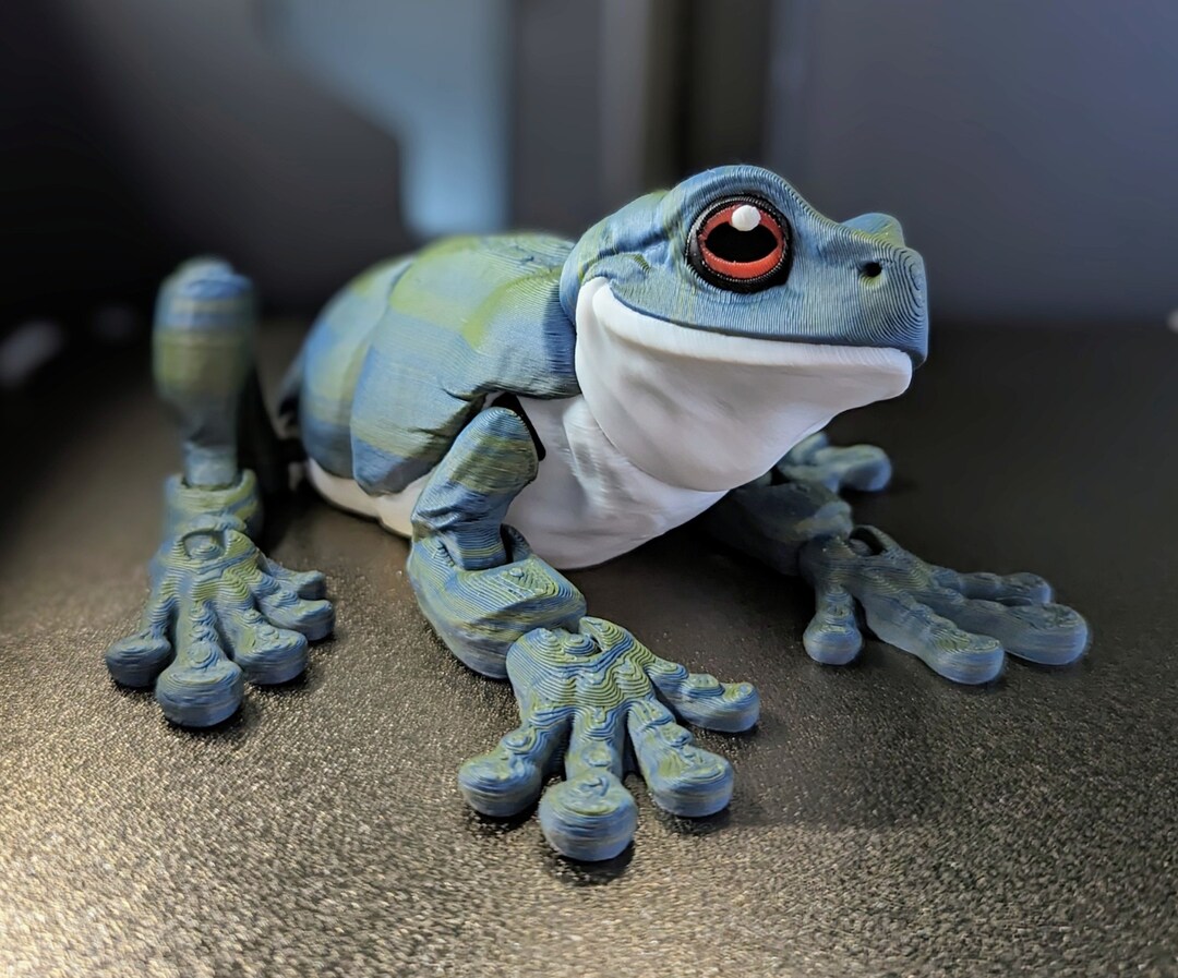 3D Printed White's Tree Frog articulating - Etsy