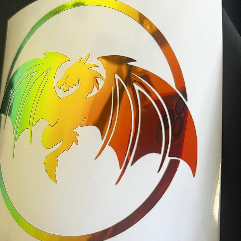 Dragon Car Decal, Mythical Chinese Dragon Vinyl Sticker - Etsy
