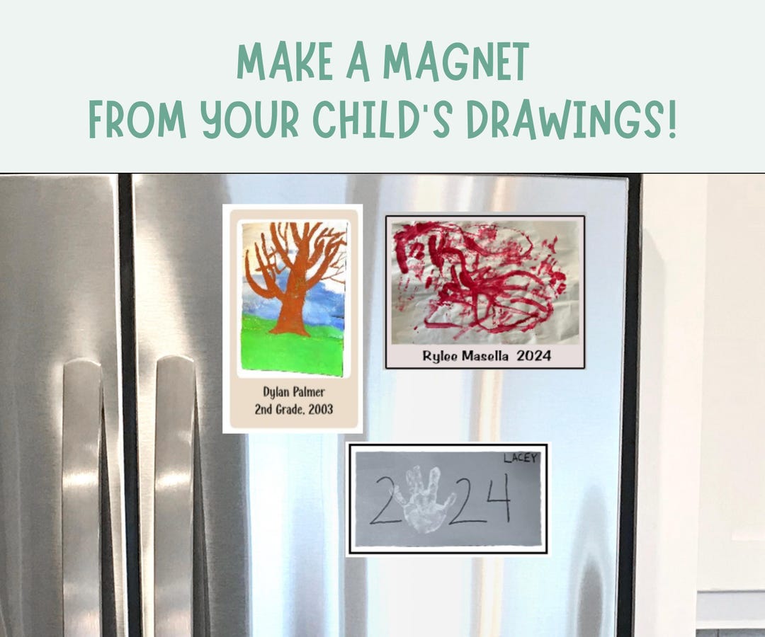 Name Magnet, Custom Magnet, Personalized Magnets, Your Child's Artwork ...