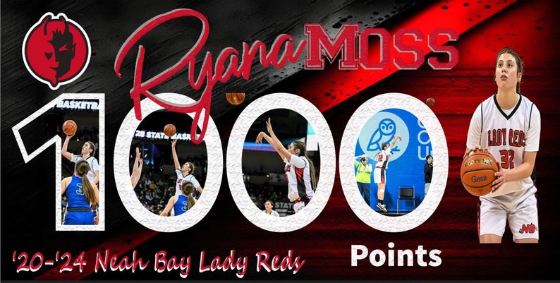 Sports Banner 1000 Points for Basketball - - Etsy