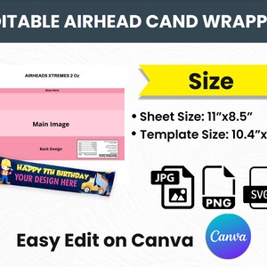Airhead Candy Wrapper Chip Bag Template Airhead Wrapper Template ...