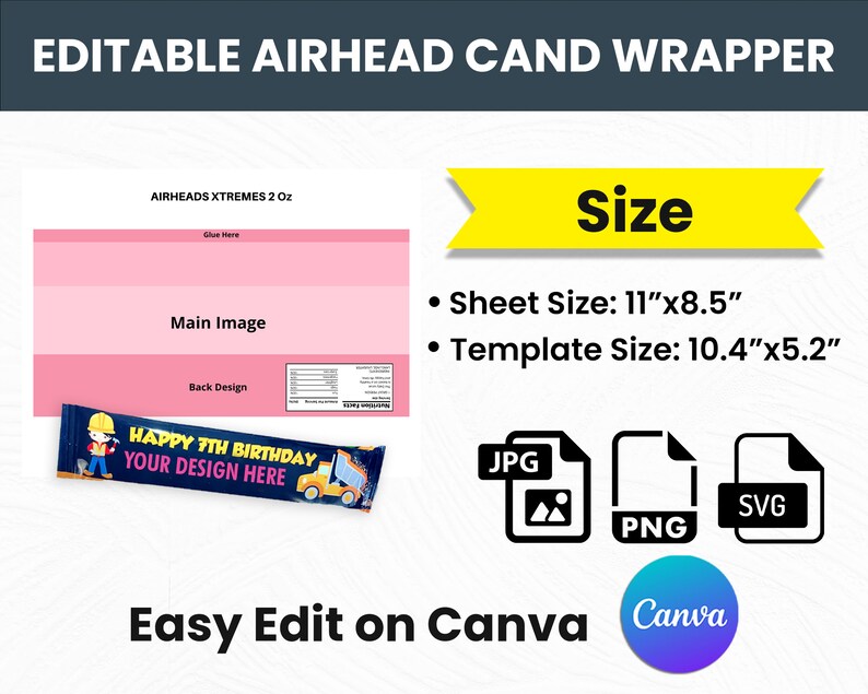 Airhead Candy Wrapper Chip Bag Template Airhead Wrapper Template ...