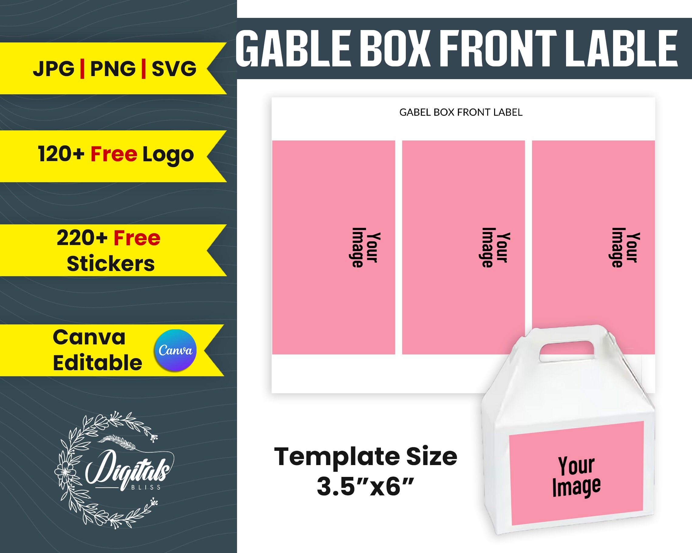 Gable Box Template Gable Box Label Template Chip Bag Template Printable ...