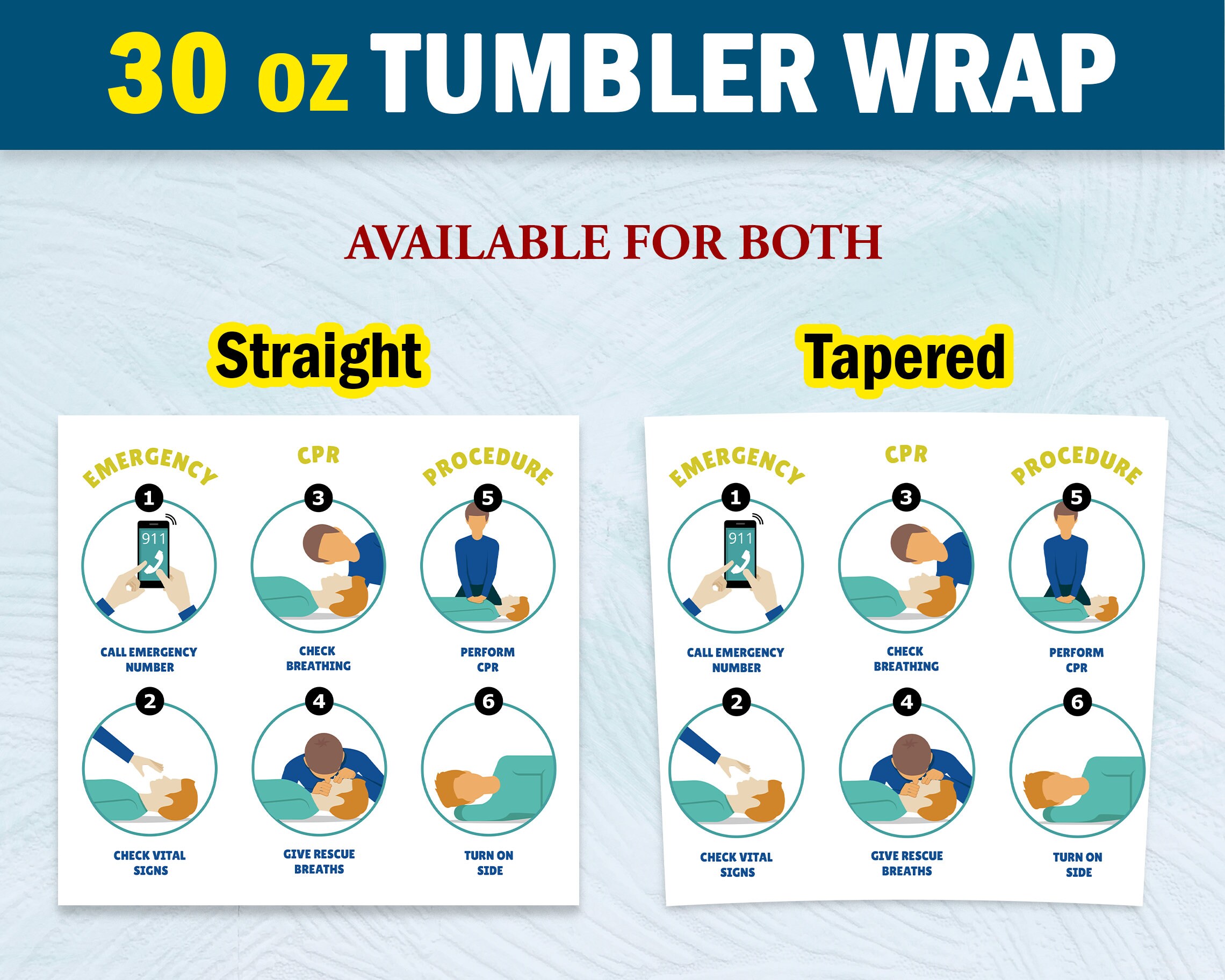 Nurse Life Tumbler Wrap CPR Procedure Cheat Sheet Nurse Medical ...