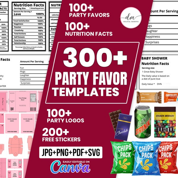 Chip Bag Nutrition Facts - Etsy