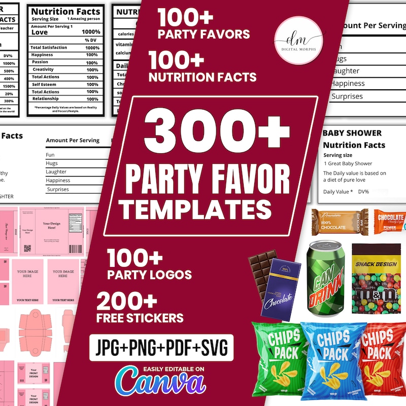 Chip Bag Nutrition Facts - Etsy