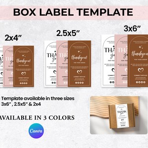 Editable Box Seal Label, Box Sticker Template, Box Packaging Sticker ...
