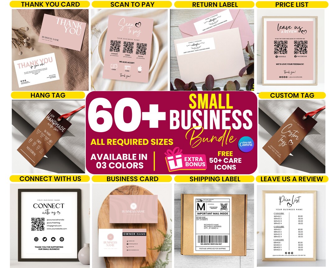 Editable Shipping Labels Templates Small Business Bundle Label Box ...