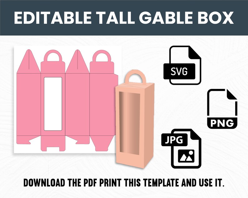 Gable Box Template Tall Gable Box Gable Box Template Bundle Box ...